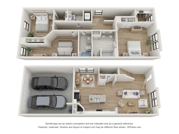 Three-Bedroom Townhomes in Gallatin, TN | Floor Plans
